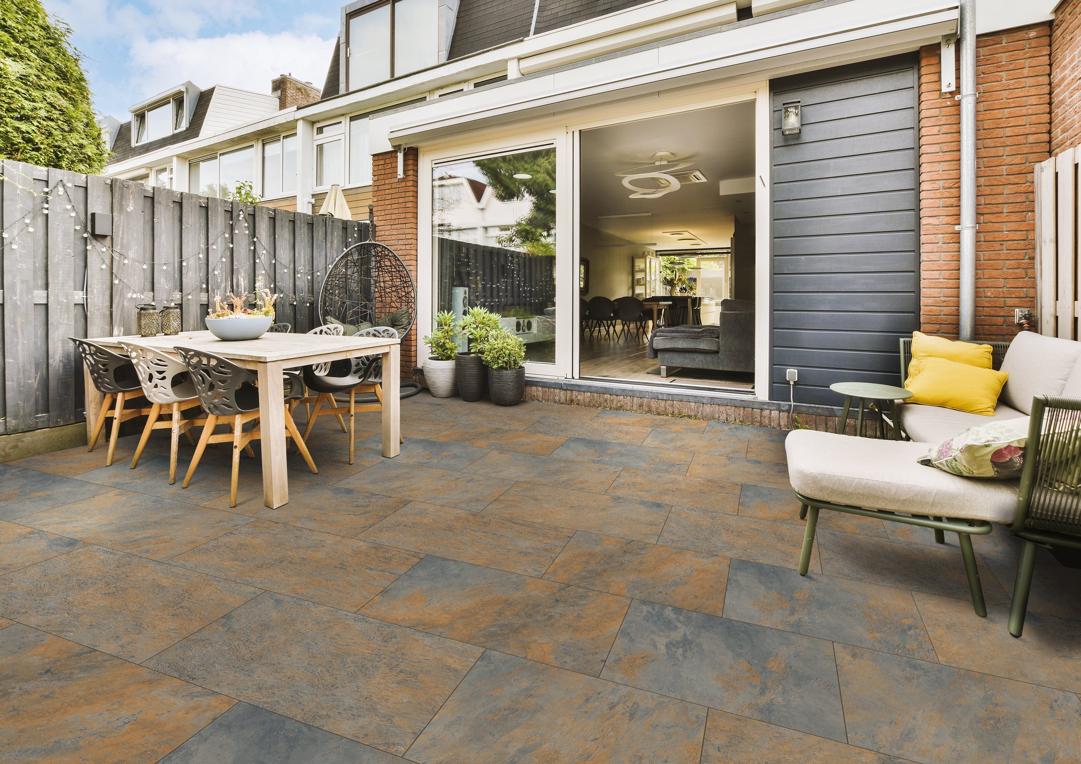 Bradstone Rock Porcelain Paving In Rustic Gold| Gills Building Supplies