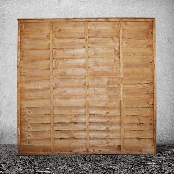 Waney five bar, fully framed, lap panels | Gills Building Supplies